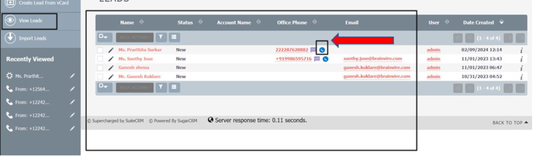 Twilio SuiteCRM Call Extension | SuiteCRM Module